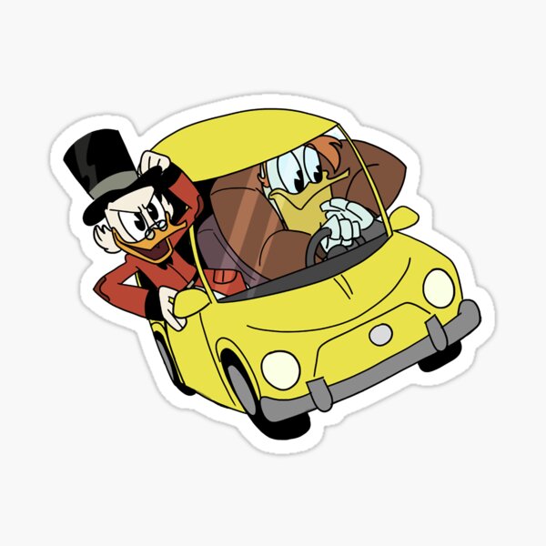 "picture drive car duck cute cartoon poster" Sticker by RodriguezEdgar ...