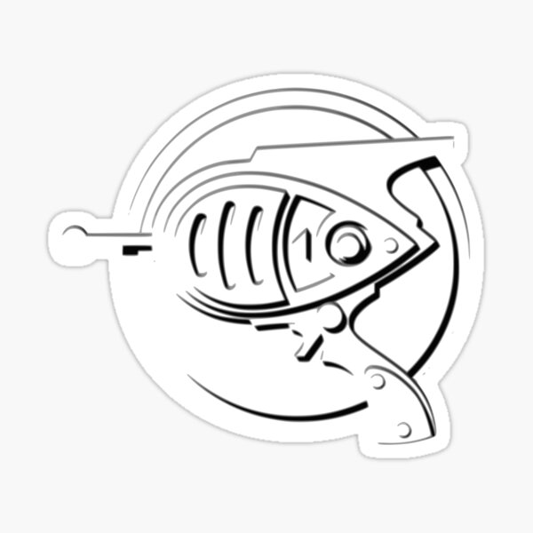 "Classic Raygun" Sticker for Sale by TheBronzeBeetle | Redbubble