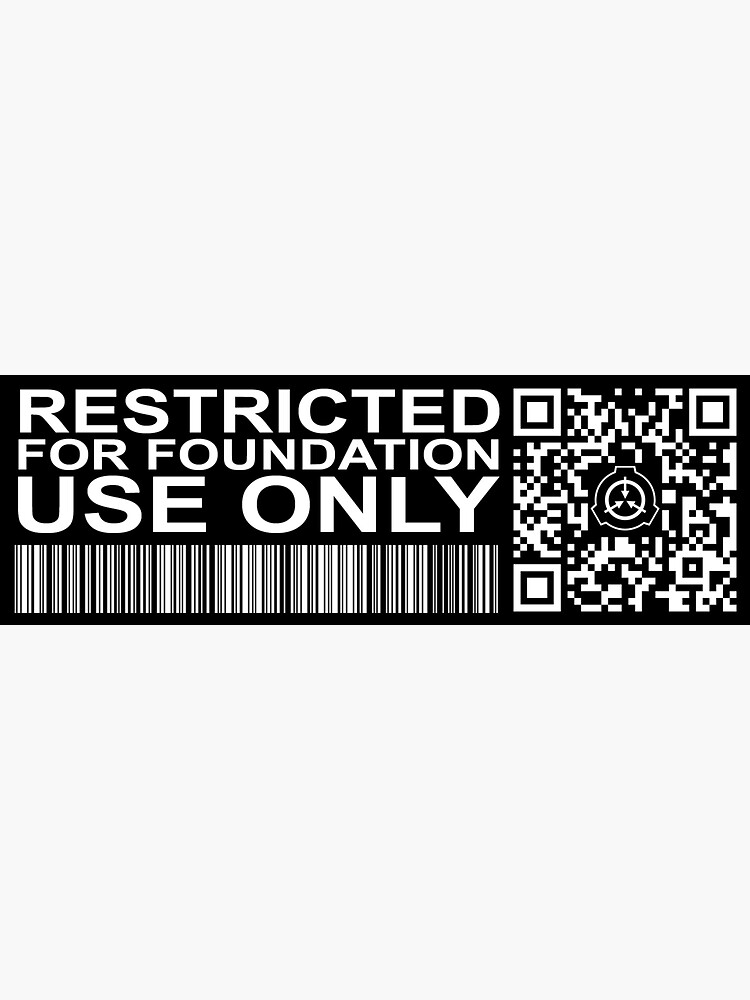 "SCP FOUNDATION UID QR WEAPON LABEL" Sticker for Sale by Pxrvxrt ...