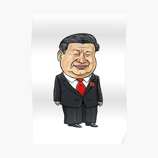 "Xi Jinping" Poster for Sale by MacKaycartoons | Redbubble
