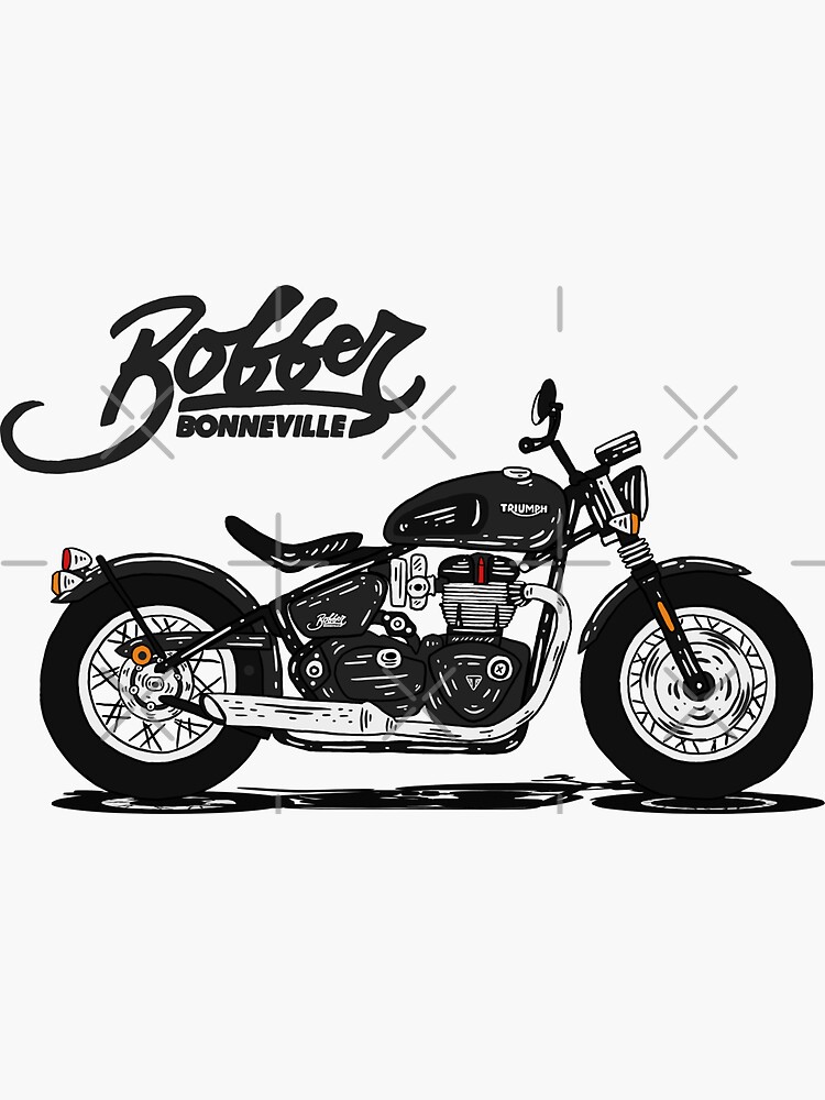 "Triumph Bonneville Bobber Black" Sticker for Sale by Hilmay | Redbubble