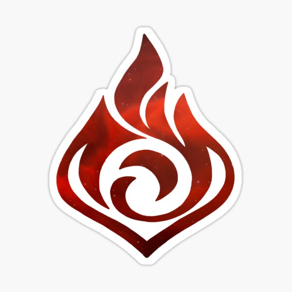 "Genshin Impact Pyro Element " Sticker for Sale by GenshinCore69 ...