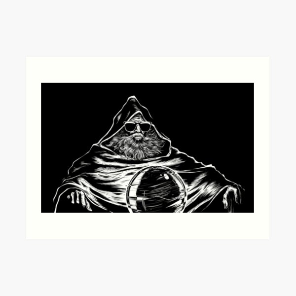 "Too Cool Wizard - Pondering My Orb Meme" Art Print for Sale by ...