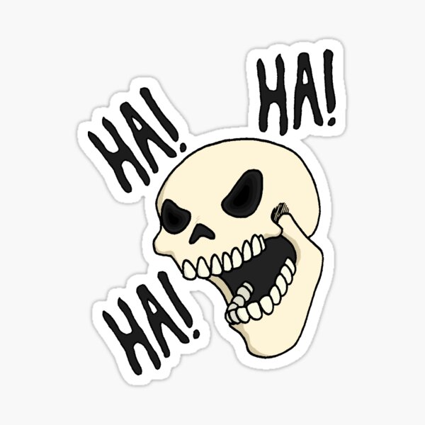 "Laughing Skull" Sticker by OzzyDiaz | Redbubble