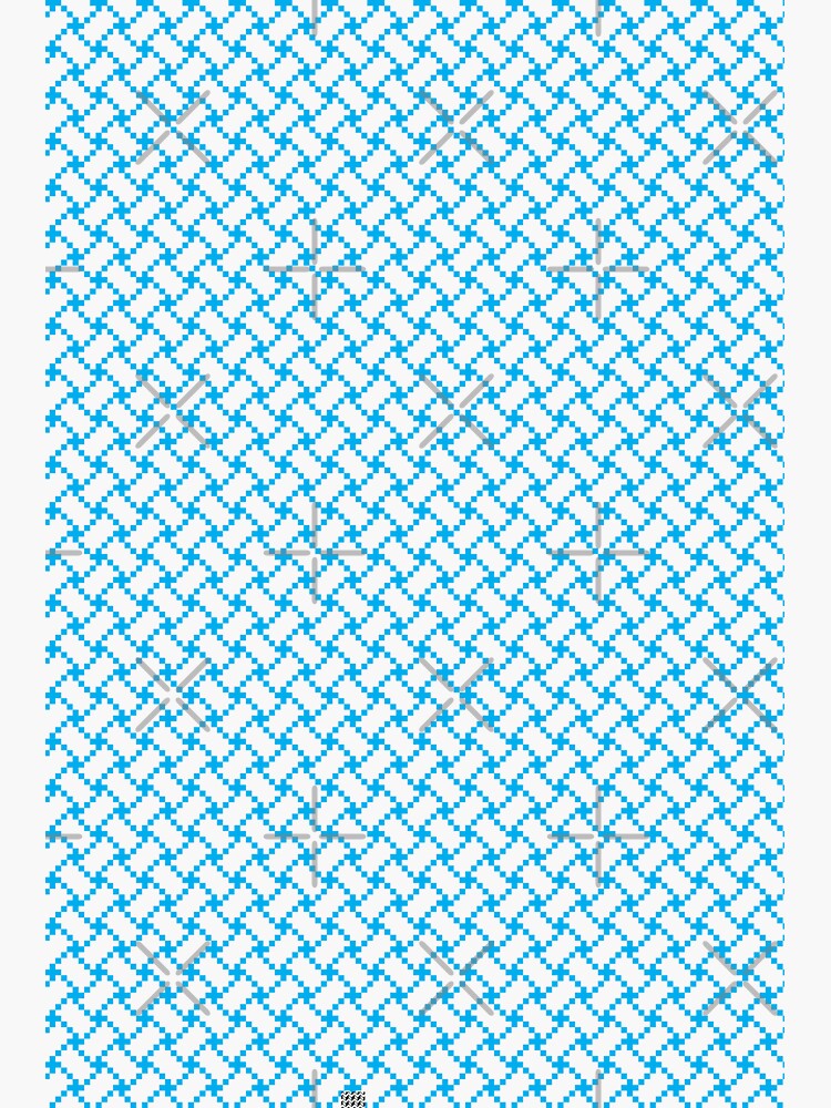 "Blue pixel line pattern" Sticker for Sale by typomeans | Redbubble