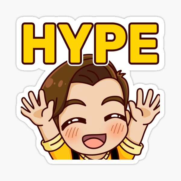 "HYPE!" Sticker for Sale by 2Little2Nate | Redbubble