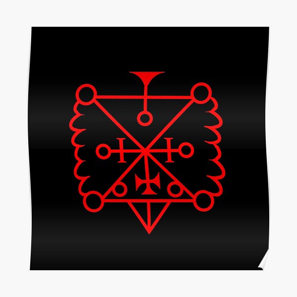 Póster «Ose - Goetia (sin círculo / rojo)» de Shadow-Kingdom | Redbubble
