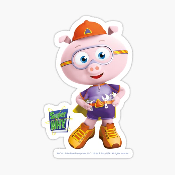 "Super Why! Littlest pig aka Alpha Pig" Sticker for Sale by Eenig ...