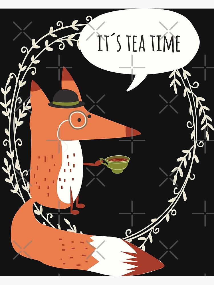 "Fox Tea drink" Poster for Sale by Aruangsatu | Redbubble
