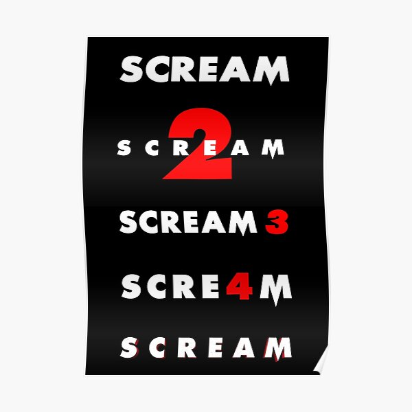 "Scream Movie Series Logos" Poster for Sale by ThatBenGuy23 | Redbubble