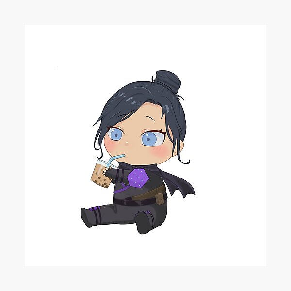 "Chibi Wraith Apex Drinking BoBa Tea" Photographic Print by ...