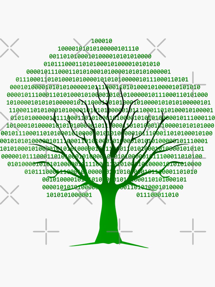 "Funny Works Binary Tree Computer Science Lovers Coding" Sticker for Sale by LPDankdesign ...