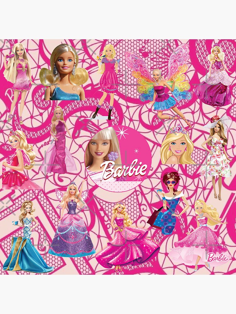 "Barbie Collage" Sticker for Sale by PabloPatterns | Redbubble