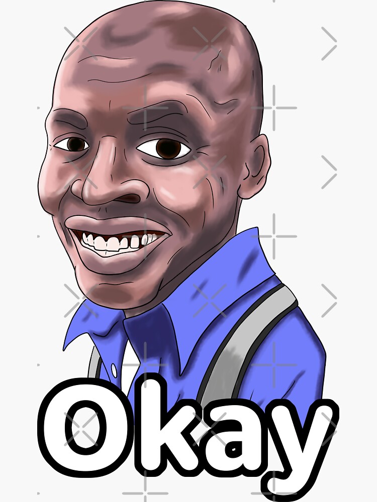 "Funny Okay Meme Hand Painted Design" Sticker for Sale by Meme-Tees ...