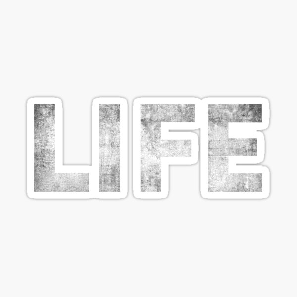 "Awesome Shirt That Says Life English Word Distressed" Sticker for Sale ...