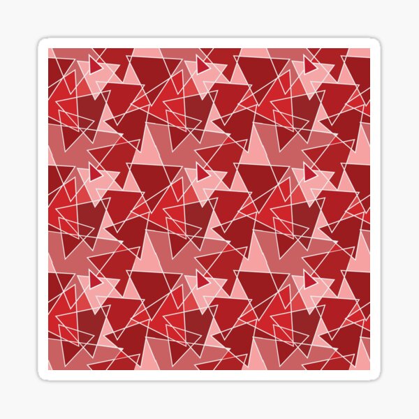 "A seamless repeat pattern of different shades of red colored triangles ...