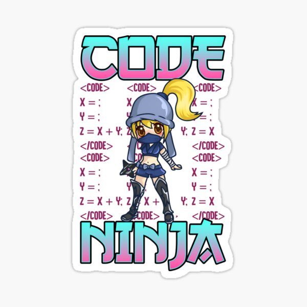 Funny Works Code Ninja Girl Programmer Female Coder Computer Geek Fun Sticker By Ctankdesign
