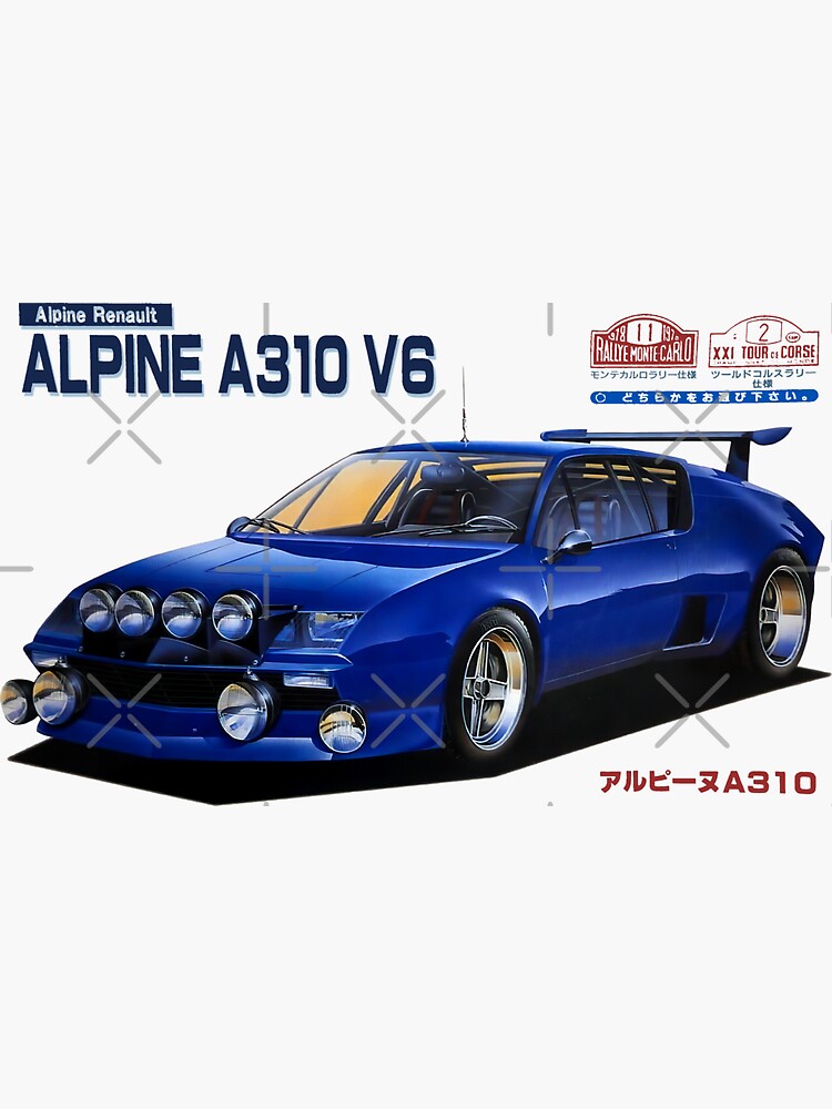 "ALPINE RENAULT A310 - TOY" Sticker for Sale by ThrowbackM3 | Redbubble