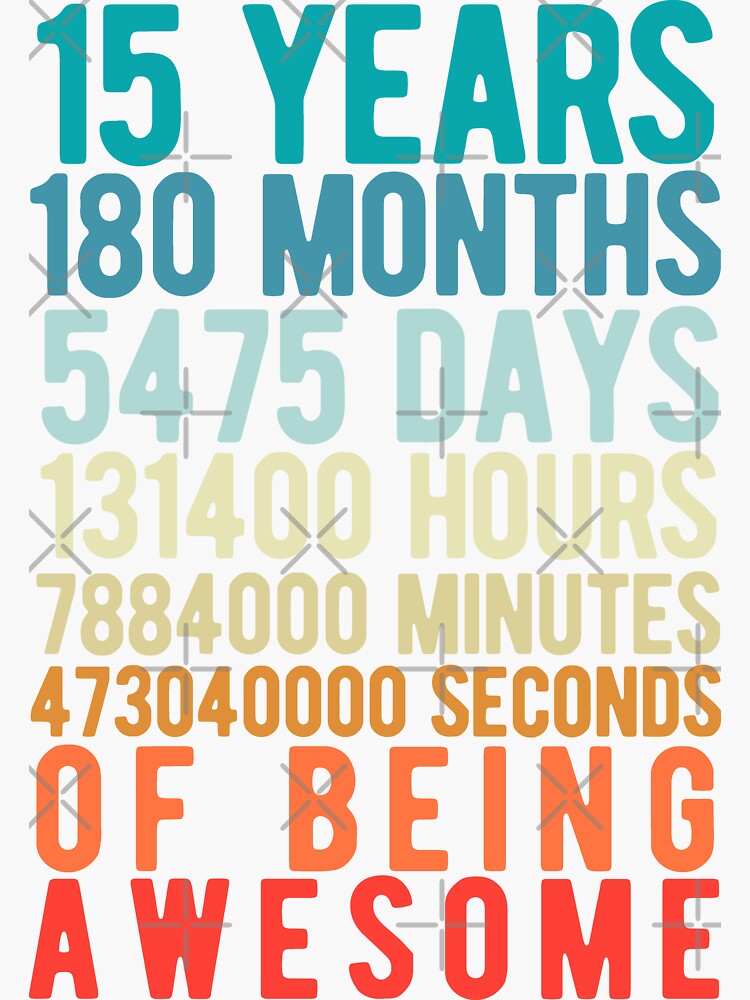 "Vintage Retro 15th Birthday 15 Years Old Gifts for her | party ideas ...