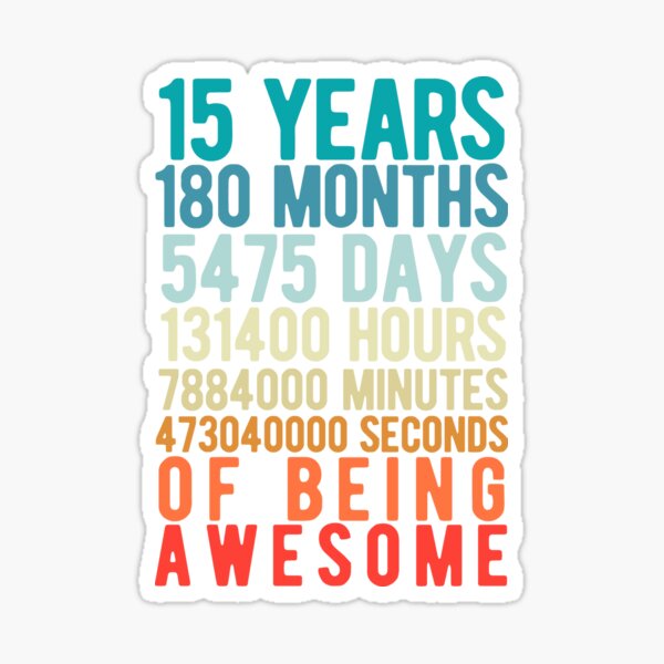 "Vintage Retro 15th Birthday 15 Years Old Gifts for her | party ideas ...