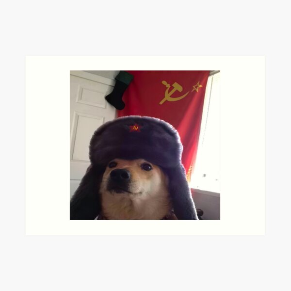 "Communist Doge-Communism Dog Meme" Art Print for Sale by ...