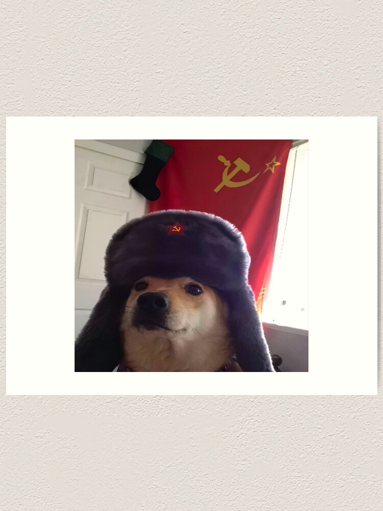 "Communist Doge-Communism Dog Meme" Art Print for Sale by ...
