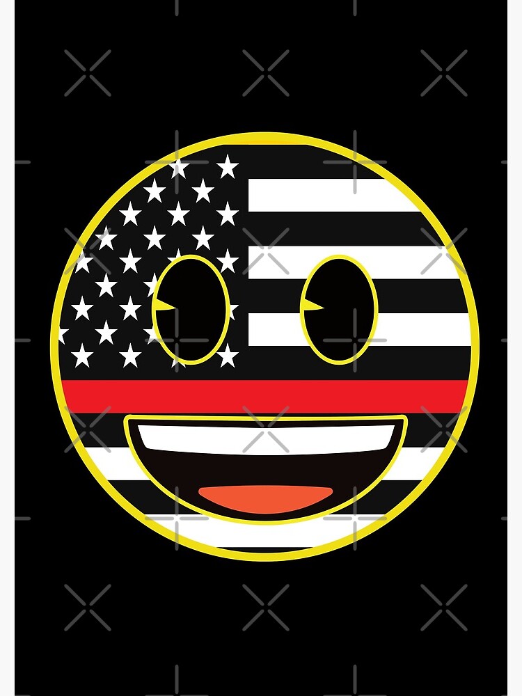 "US flag EMOJI- happy face emoji- thin red line funny face" Spiral ...