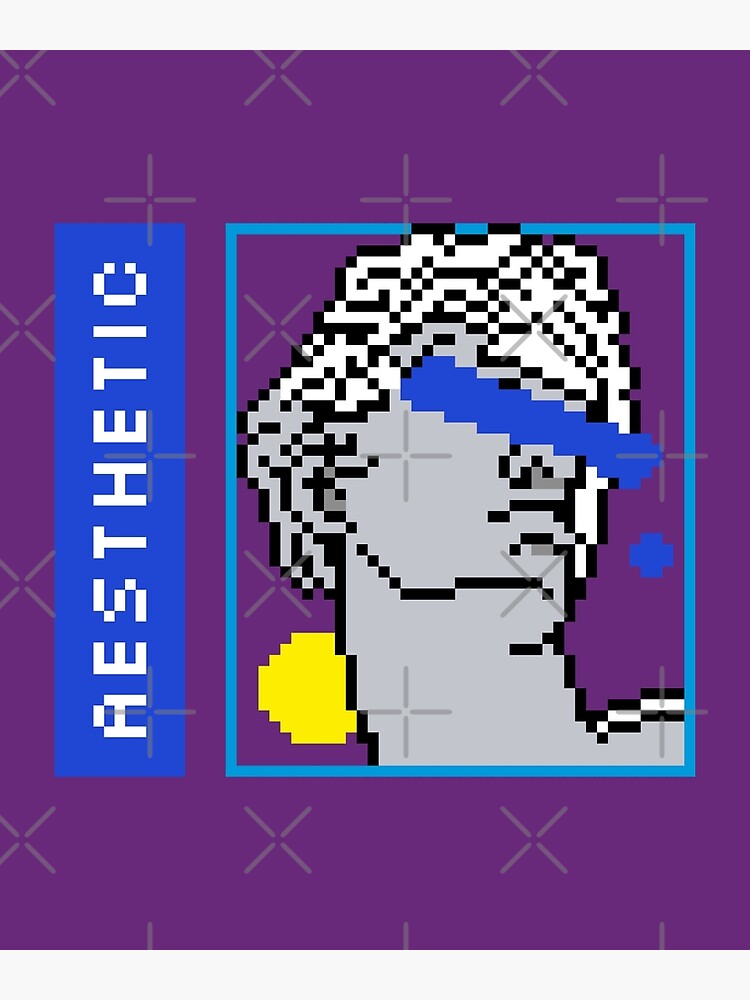 "Aesthetic Ancient Greece Retro Pixel Art of Statue" Poster for Sale by ...