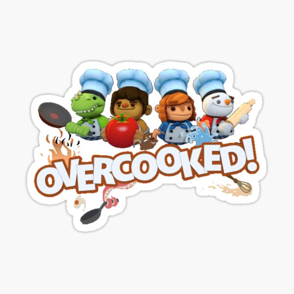 "Overcooked Logo video game " Sticker for Sale by 2STstore22 | Redbubble