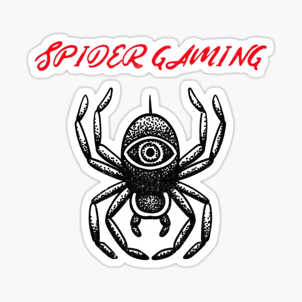 "SPIDER GAMING" Sticker for Sale by hyenadesigner | Redbubble