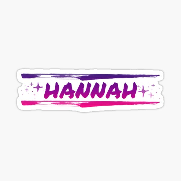 "Hannah" Sticker by kattjona | Redbubble