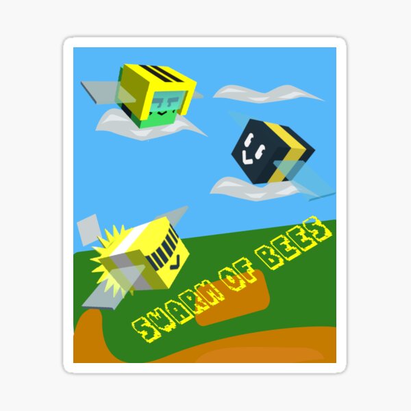 "Bee swarm of the bees " Sticker for Sale by Loupess | Redbubble