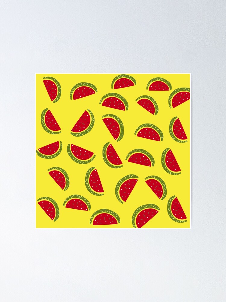 "Great Patterns Art deco I am an Artist Watermelon Patterns" Poster for ...