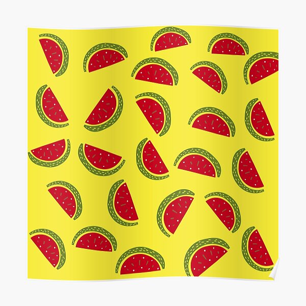 "Great Patterns Art deco I am an Artist Watermelon Patterns" Poster for ...