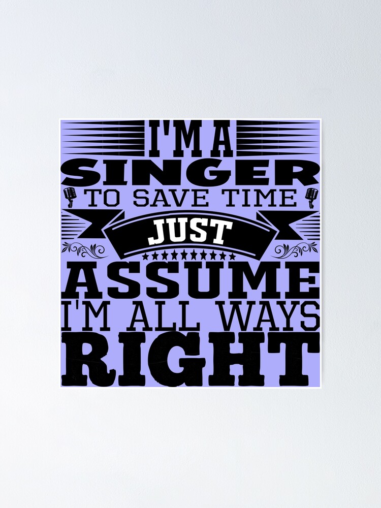 "Musicians Inside Jokes Singer" Poster for Sale by StarWheels | Redbubble