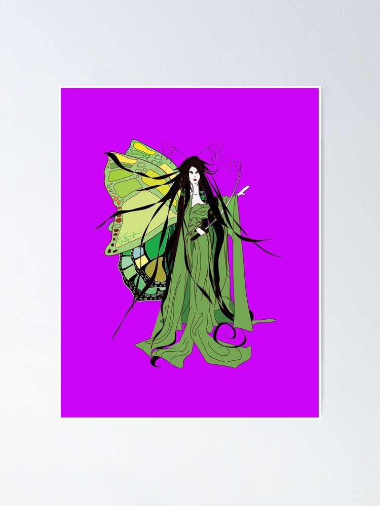 "Green butterfly" Poster by InfinitePathArt | Redbubble