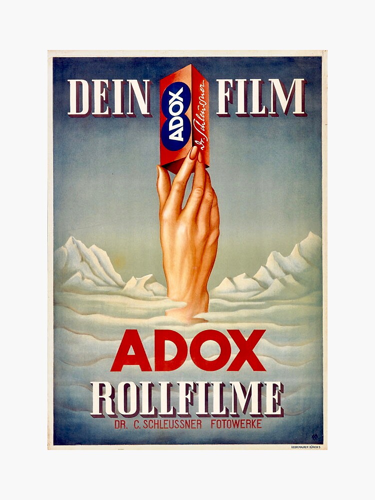 "Adox film vintage advert" Sticker for Sale by dsm888 | Redbubble