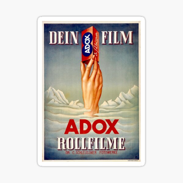 "Adox film vintage advert" Sticker for Sale by dsm888 | Redbubble