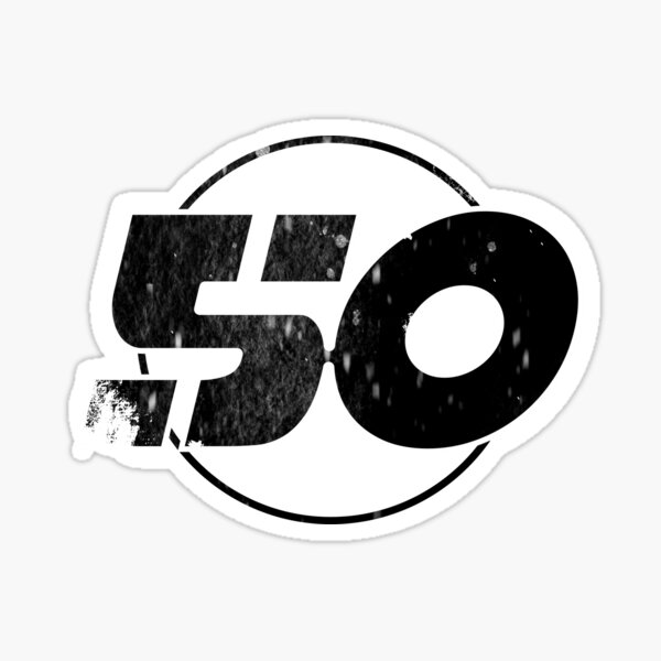 "New Vintage Classic Retro 50 Car Racing Number" Sticker by KevBrettArt ...