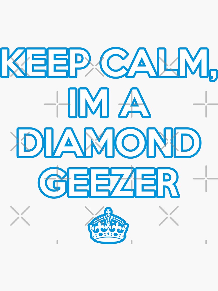 "Diamond geezer" Sticker for Sale by JoanaRamos | Redbubble
