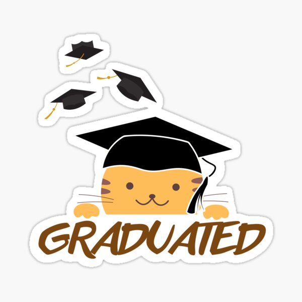 "graduated" Sticker for Sale by MissUranus | Redbubble