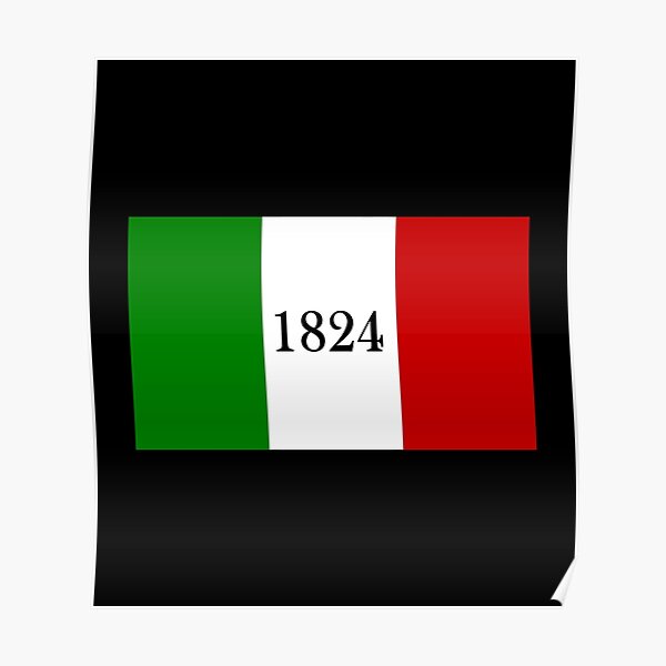 "The Alamo Flag 1824 Texas Revolution Independence 1836" Poster for ...