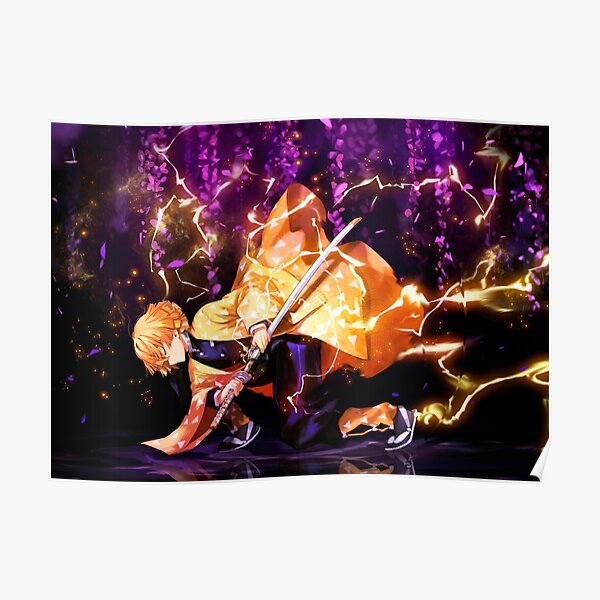 "Zenitsu Kimetsu no Yaiba" Poster by TrpInc | Redbubble