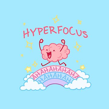 "ADHD Hyperfocused " Sticker for Sale by PurfectlyBrewed | Redbubble