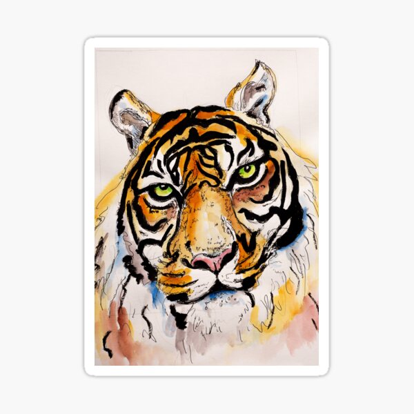 "Tiger Stripe" Sticker for Sale by Melissa Gerhold | Redbubble