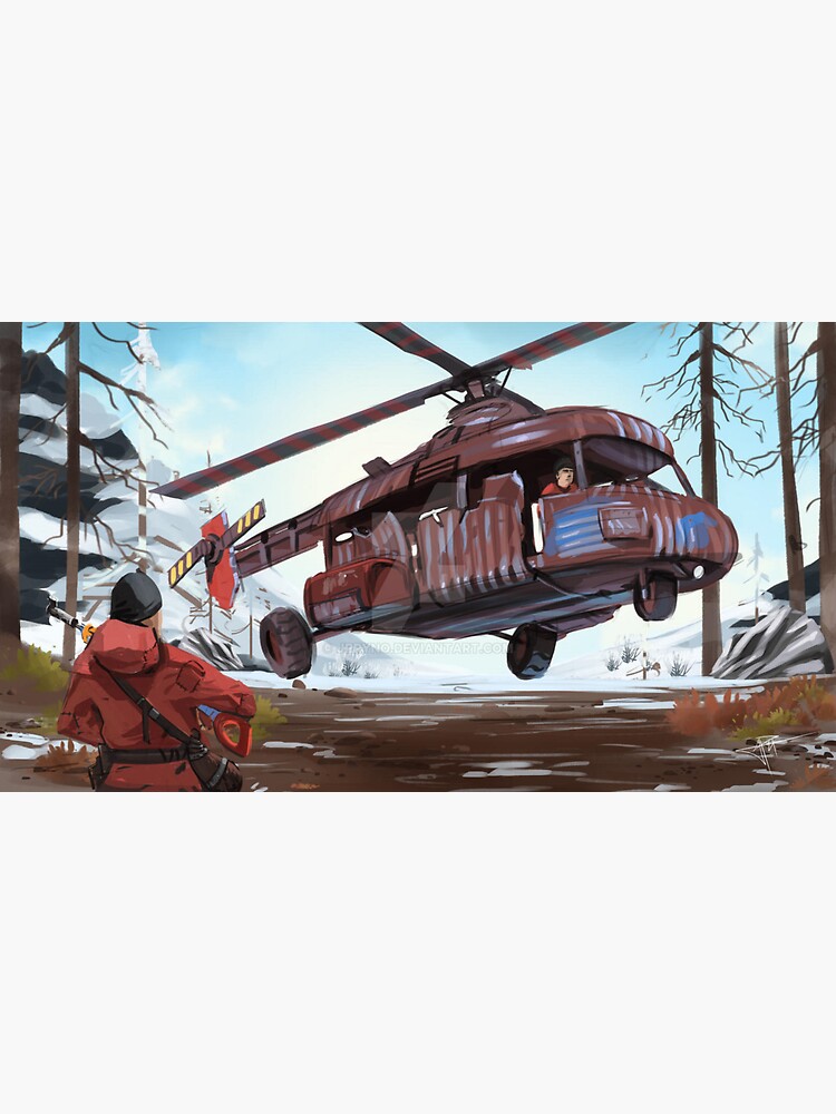 "Rust Scrap Helicopter " Sticker by Vintage-Travler | Redbubble