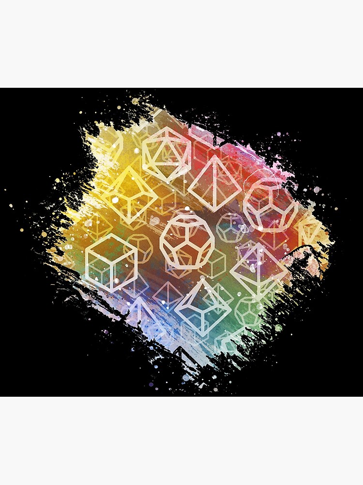 "D20 Dice: Watercolor Rainbow" Poster for Sale by tannaheitman | Redbubble