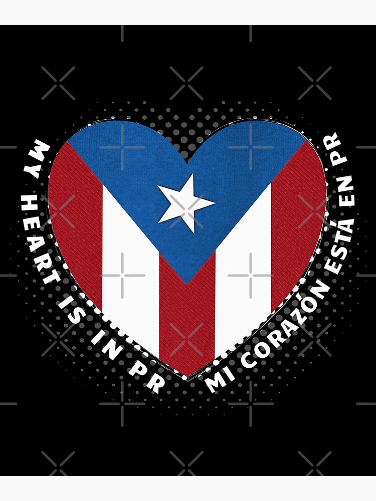 "Corazon con la bandera de Puerto Rico - 02" Photographic Print for ...