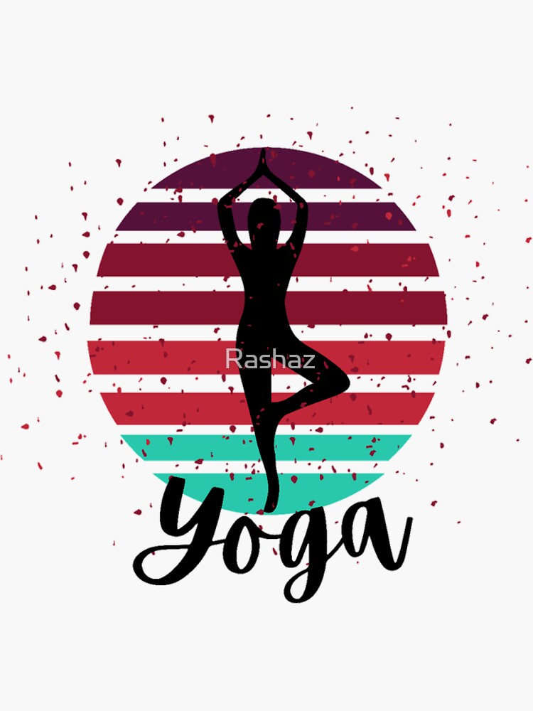 "Yoga sticker." Sticker by Rashaz | Redbubble