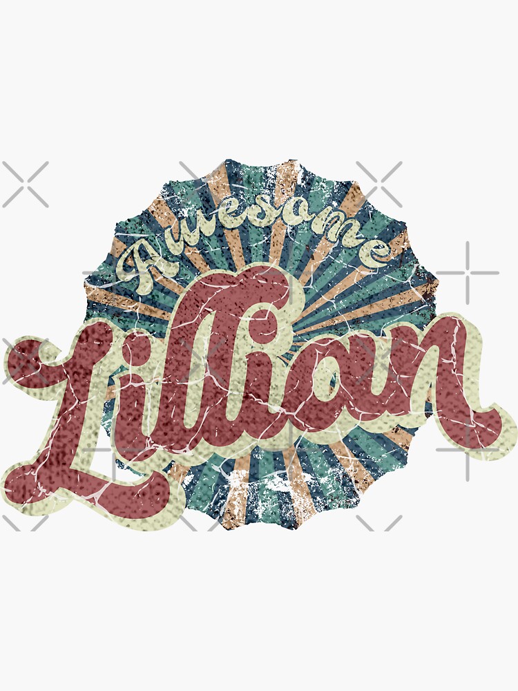 "lillian name retro vintage birthday" Sticker for Sale by retrocareers ...
